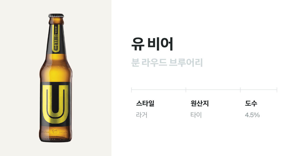유 비어 - 유리병 320mL(U Beer) - 벨루가
