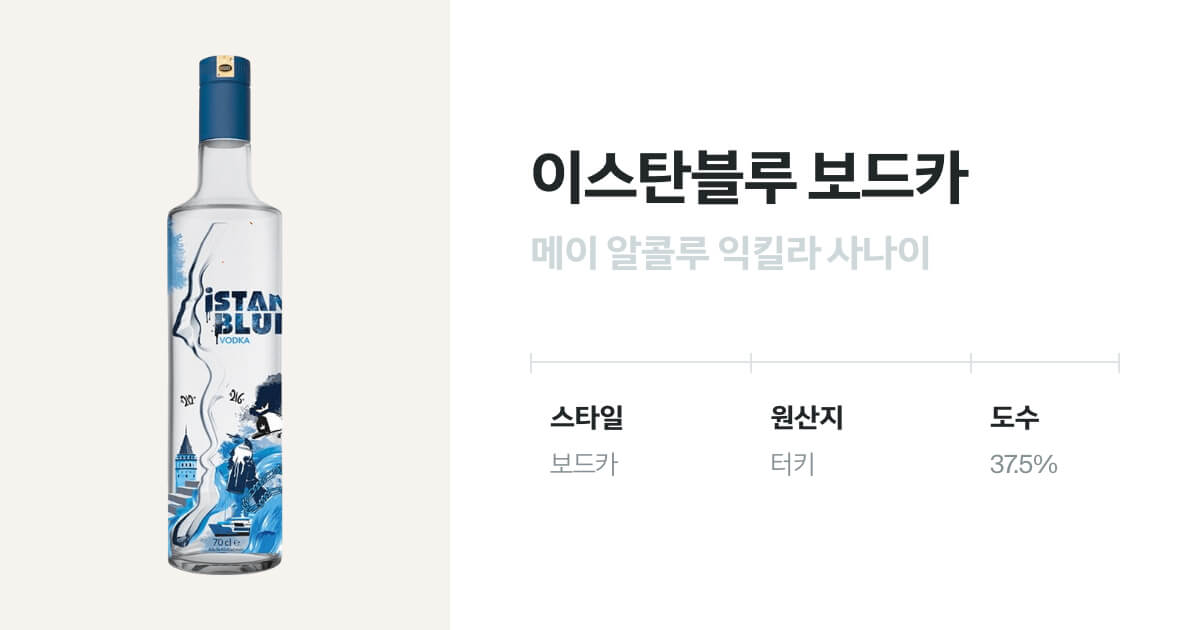 2017 이스탄블루 보드카 - 유리병 700mL(Istanblue Vodka) - 벨루가